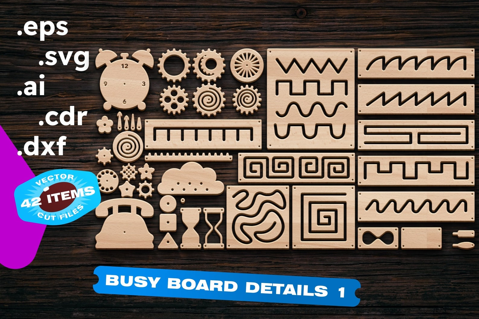 Busy Board SVG Files, Laser Cut Elements (digital Download) - Etsy