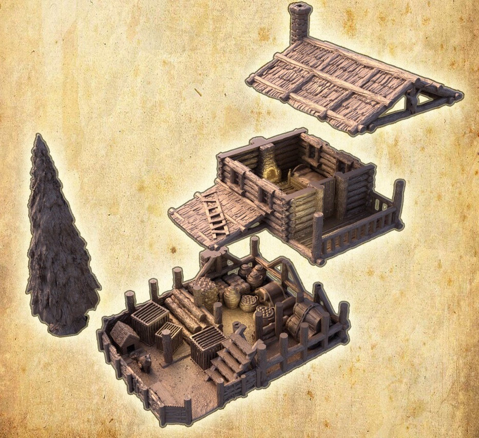 Dnd Building, Smugglers Forest Cabin, dnd, Pathfinder, Warhammer - Etsy