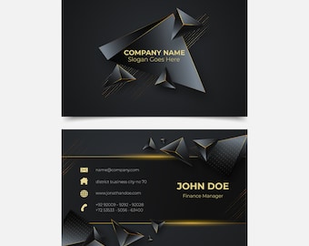 Elegant Prestige Luxury Business Card Template Customizable Digital ...