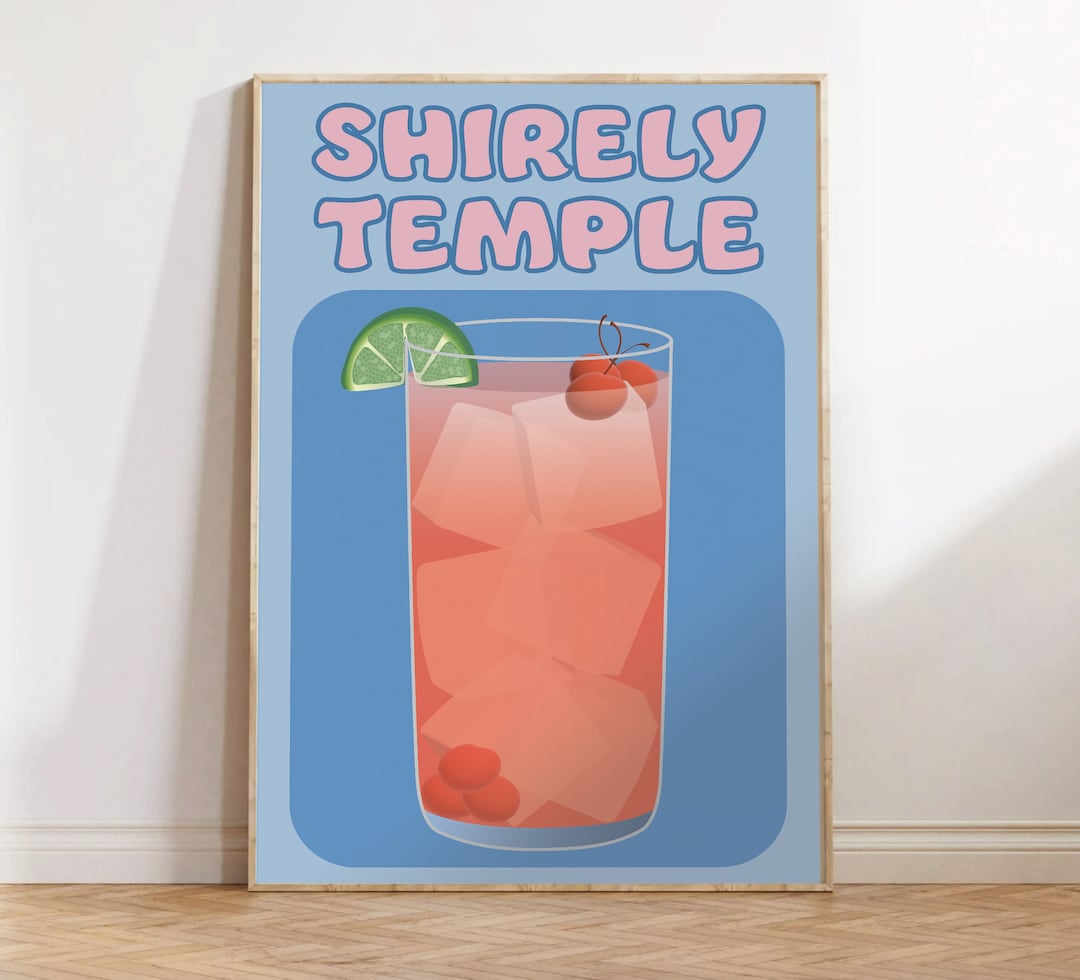 Shirley Temple Art | Drink Art Collection - Etsy