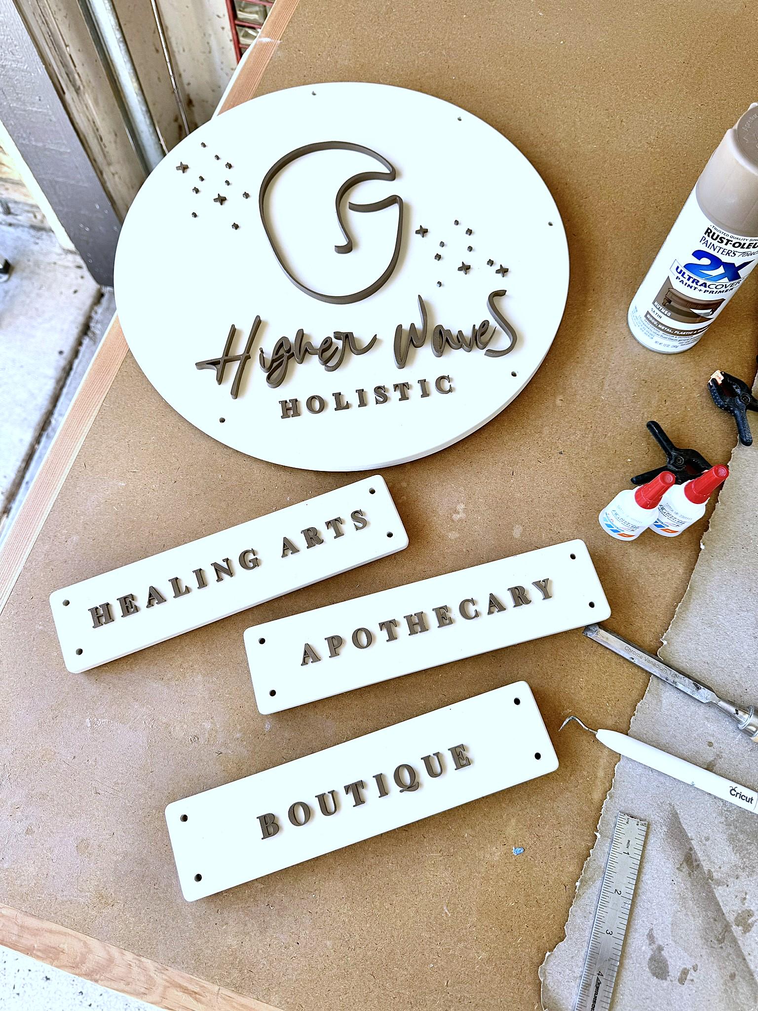 Personalized Market Booth Vendor Sign | Painted 3D Round Sign With ...