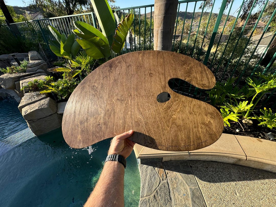 Personalized Ergonomic Artist Paint Palette | Beautifully Stained and ...