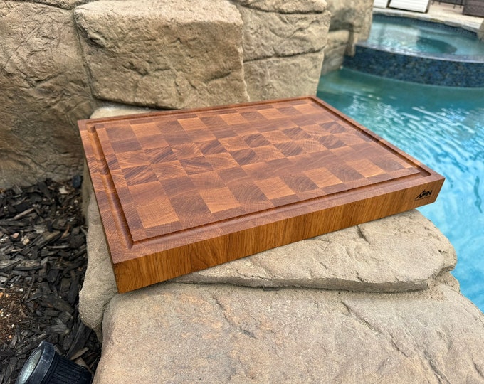 NO JOKE Oak Butcher Block Board | Oak End Grain Cutting Board | FREE ...