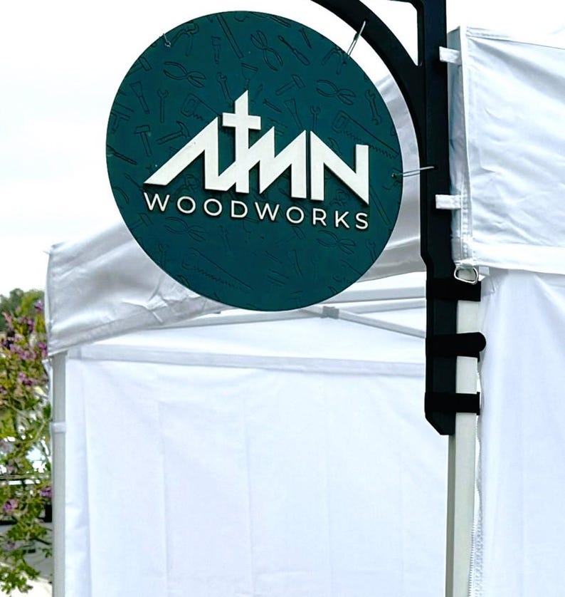 Personalized Market Booth Vendor Sign | Painted 3D Round Sign With ...
