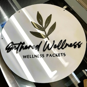 Custom MARKET Signage | 3D Round Sign W/ Canopy Tent Hanging Bracket ...