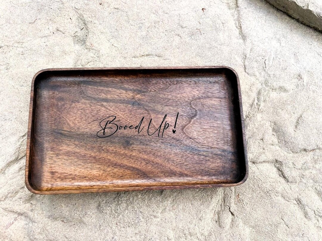 MODULAR VALET TRAY | Personalized Solid Walnut Catch-all Tray for ...