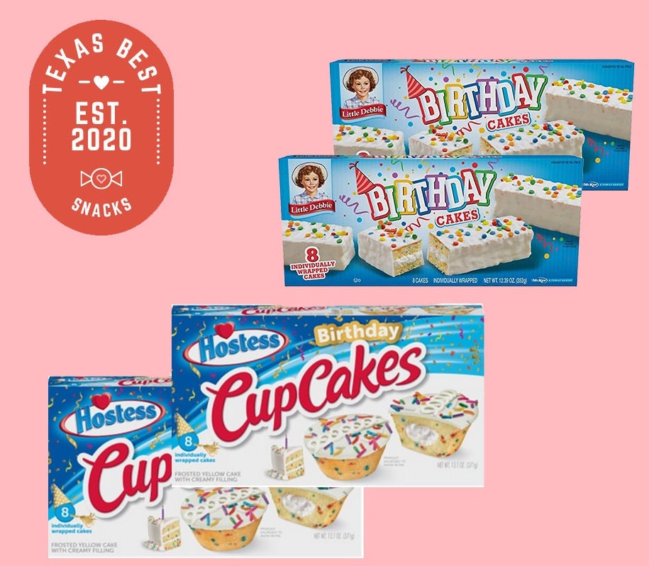 Birthday Cake Pack, 2 Little Debbie Birthday Cake & 2 Hostess Birthday ...