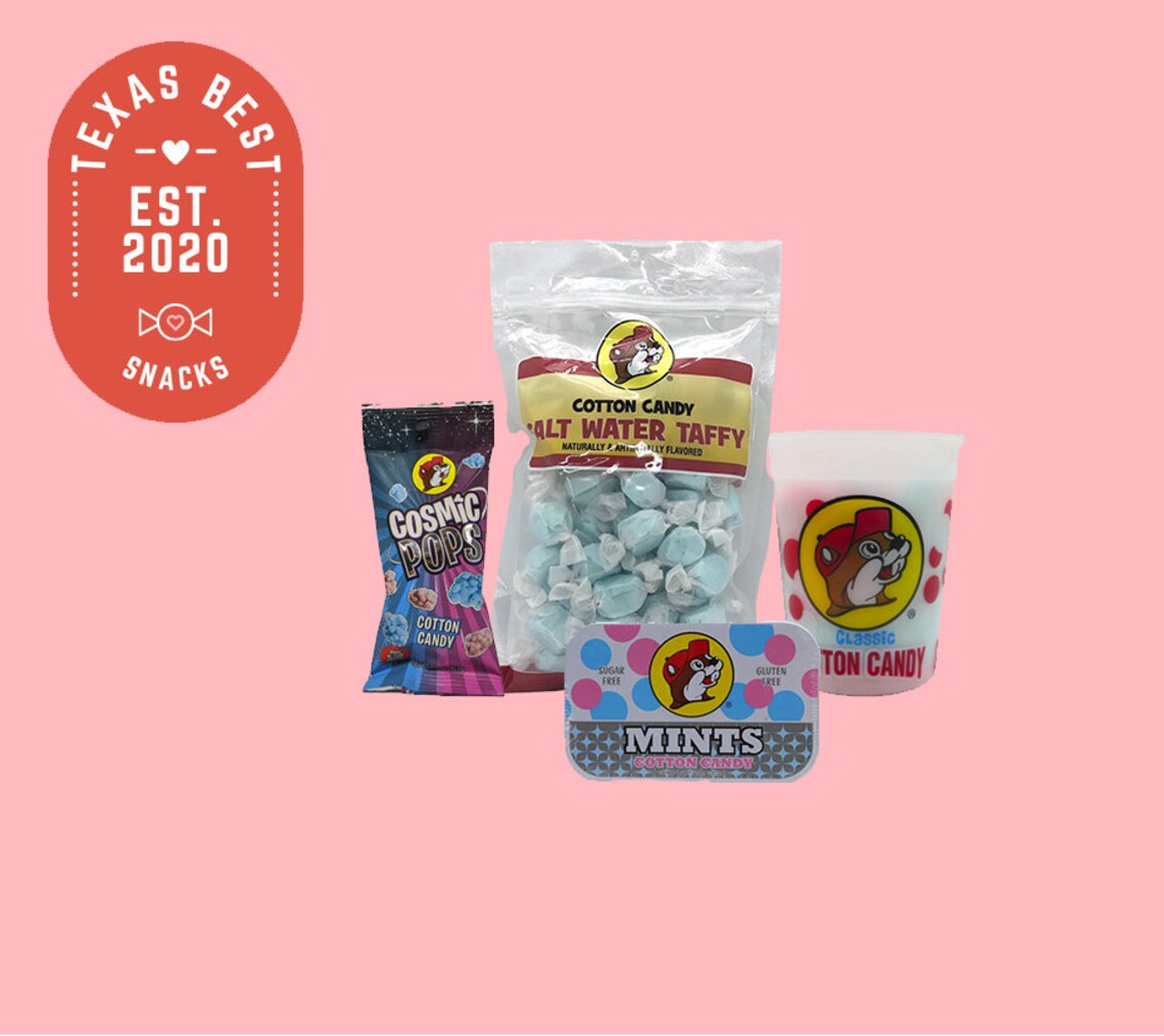 Buc-ee's Cotton Candy Snacks,includes 4buc-ee's Snacks, Cotton Candy ...