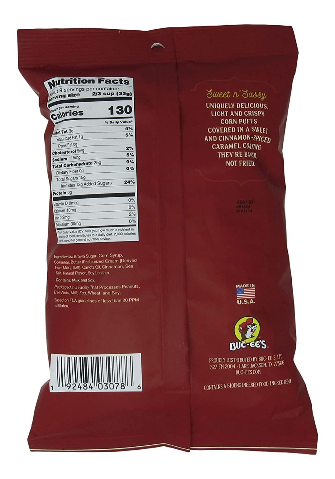 Buc-ee's Beaver Nuggets Cinnamon Sweet Flavored Snack Puffs, Texas ...