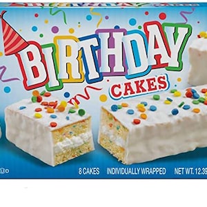Birthday Cake Pack, 2 Little Debbie Birthday Cake & 2 Hostess Birthday ...