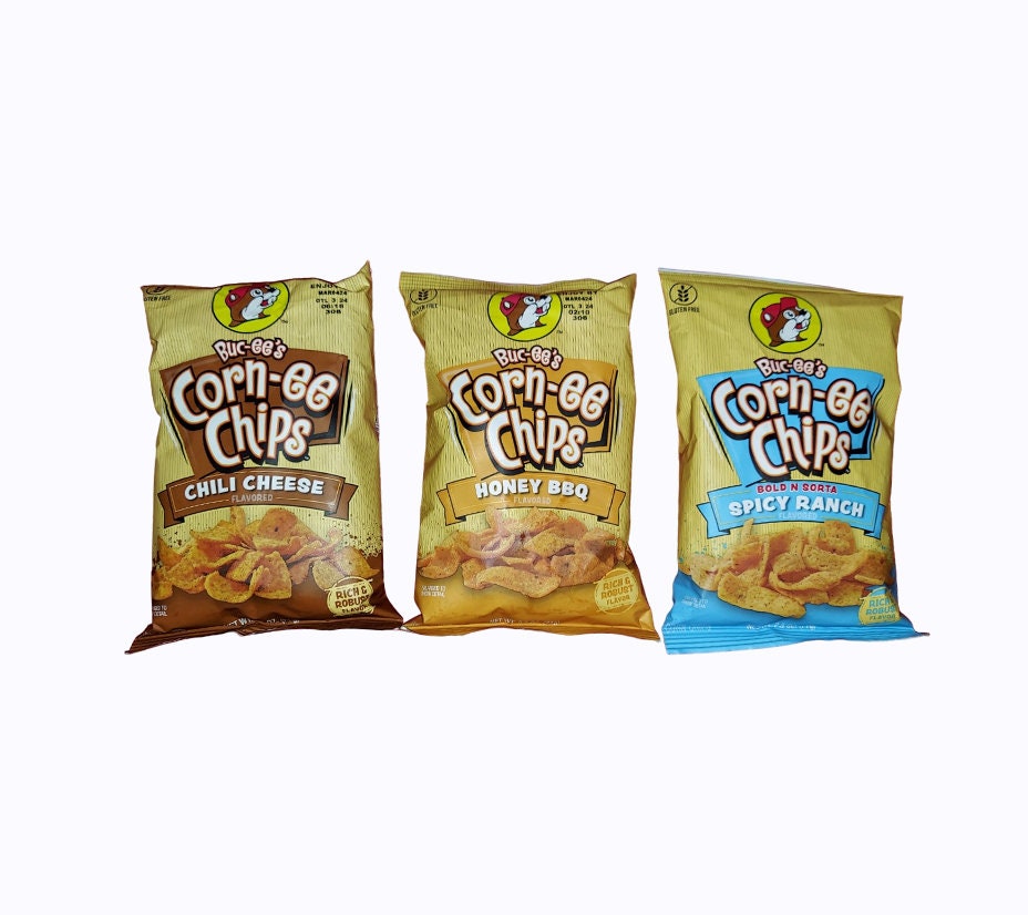Buc-ee's Flavored Corn Chips Includes 3 Bags, Chili Cheese, Honey BBQ ...