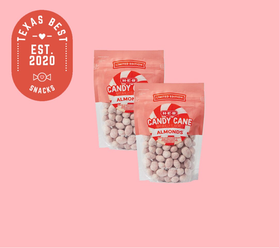 Candy Cane Peppermint Flavored Almonds, Texas Snacks, Seasonal Snacks ...