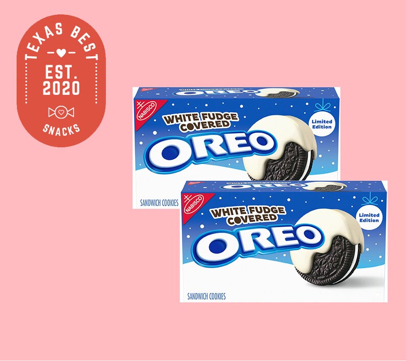 OREO White Fudge Covered Chocolate Sandwich Cookies, Limited Edition, Holiday Cookies, 12.2 Oz 2 ...