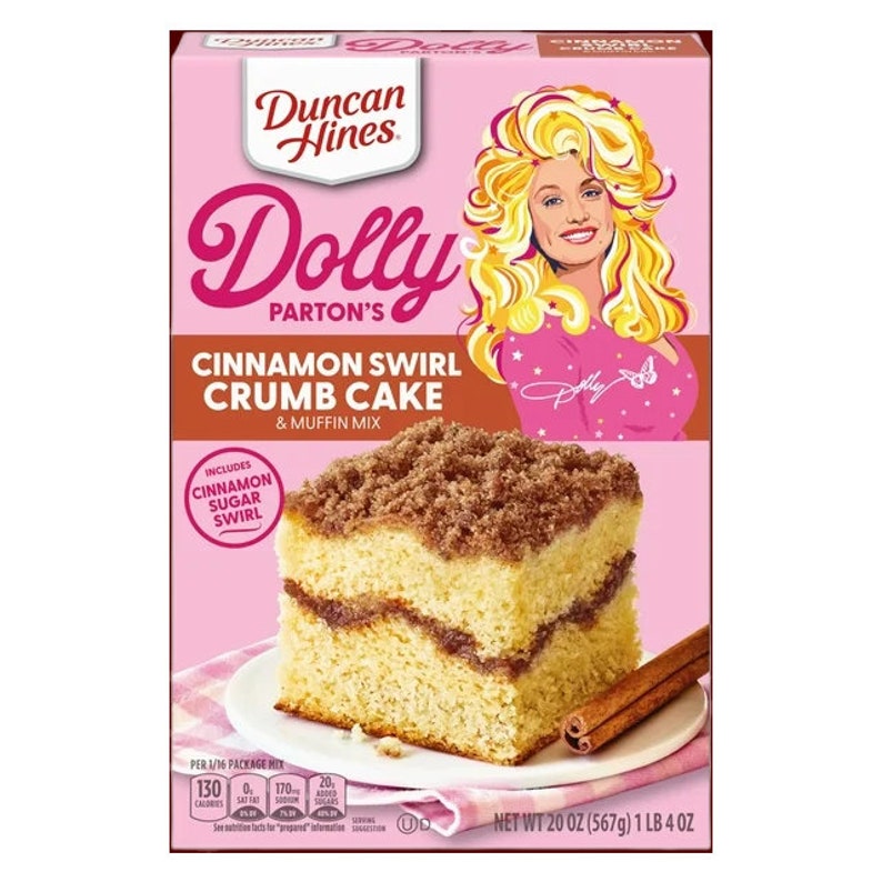 Dolly Parton Cinnamon Swirl Crumb Cake & Muffin Mix, Snacks, A Yummy ...