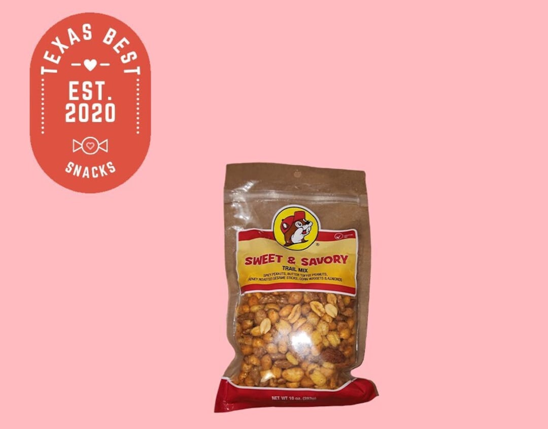 Buc-ee's Sweet and Savory Trail Mix, 8 Ounces Resealable Bag, Texas ...