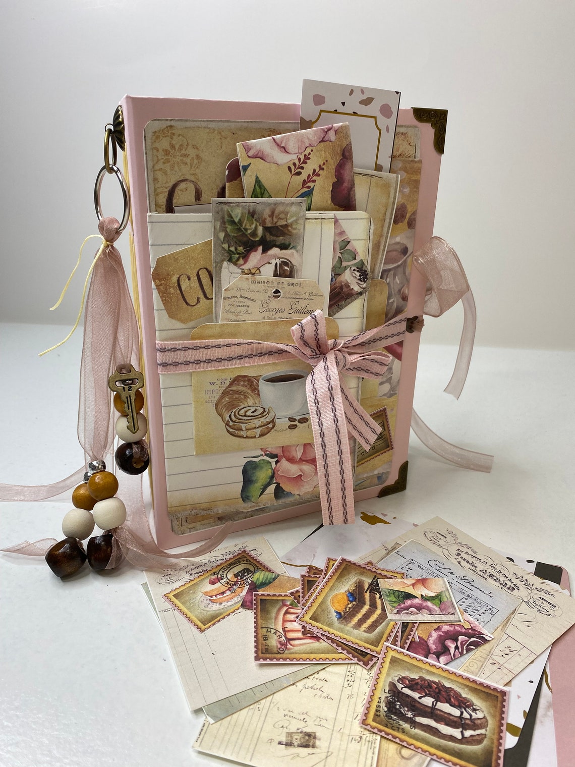 Coffee, Chocolate Themed Junk Journal, Handmade Coffee Journal ...