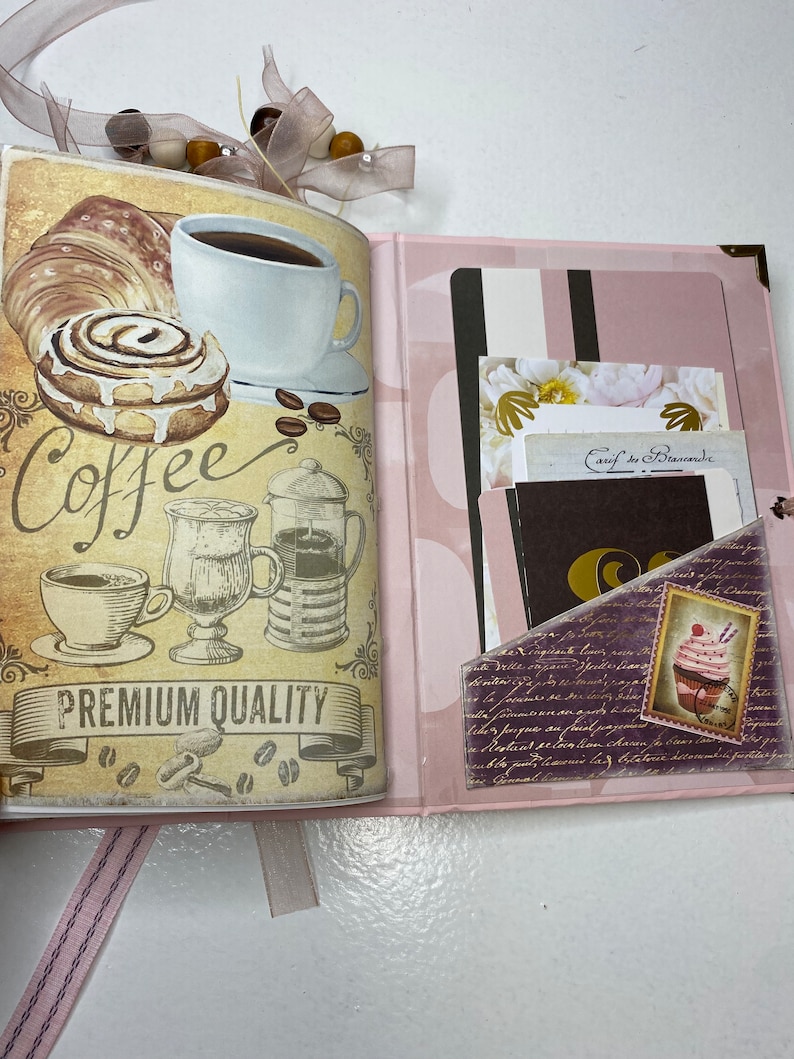Coffee Chocolate Themed Junk Journal Handmade Coffee - Etsy