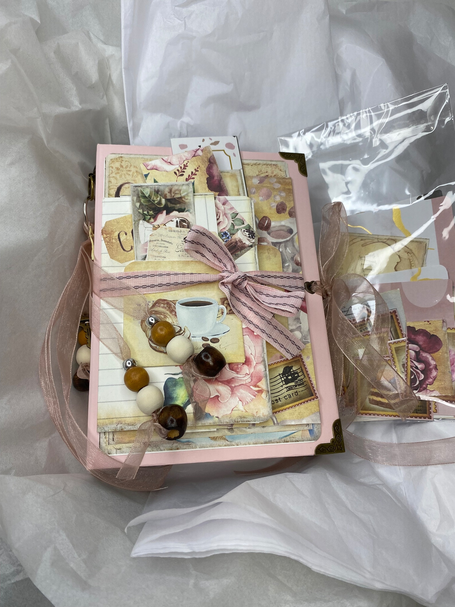 Coffee, Chocolate Themed Junk Journal, Handmade Coffee Journal ...