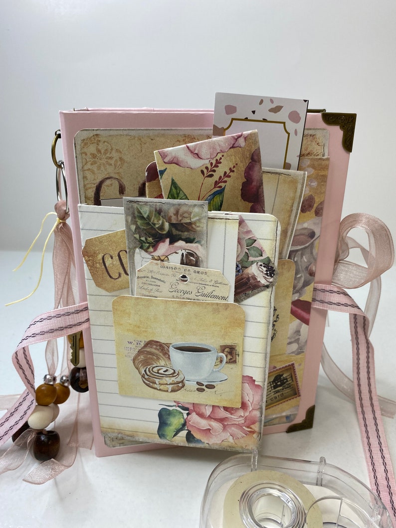 Coffee, Chocolate Themed Junk Journal, Handmade Coffee Journal ...