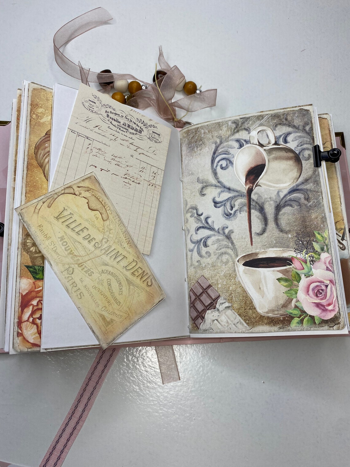 Coffee Chocolate Themed Junk Journal Handmade Coffee - Etsy