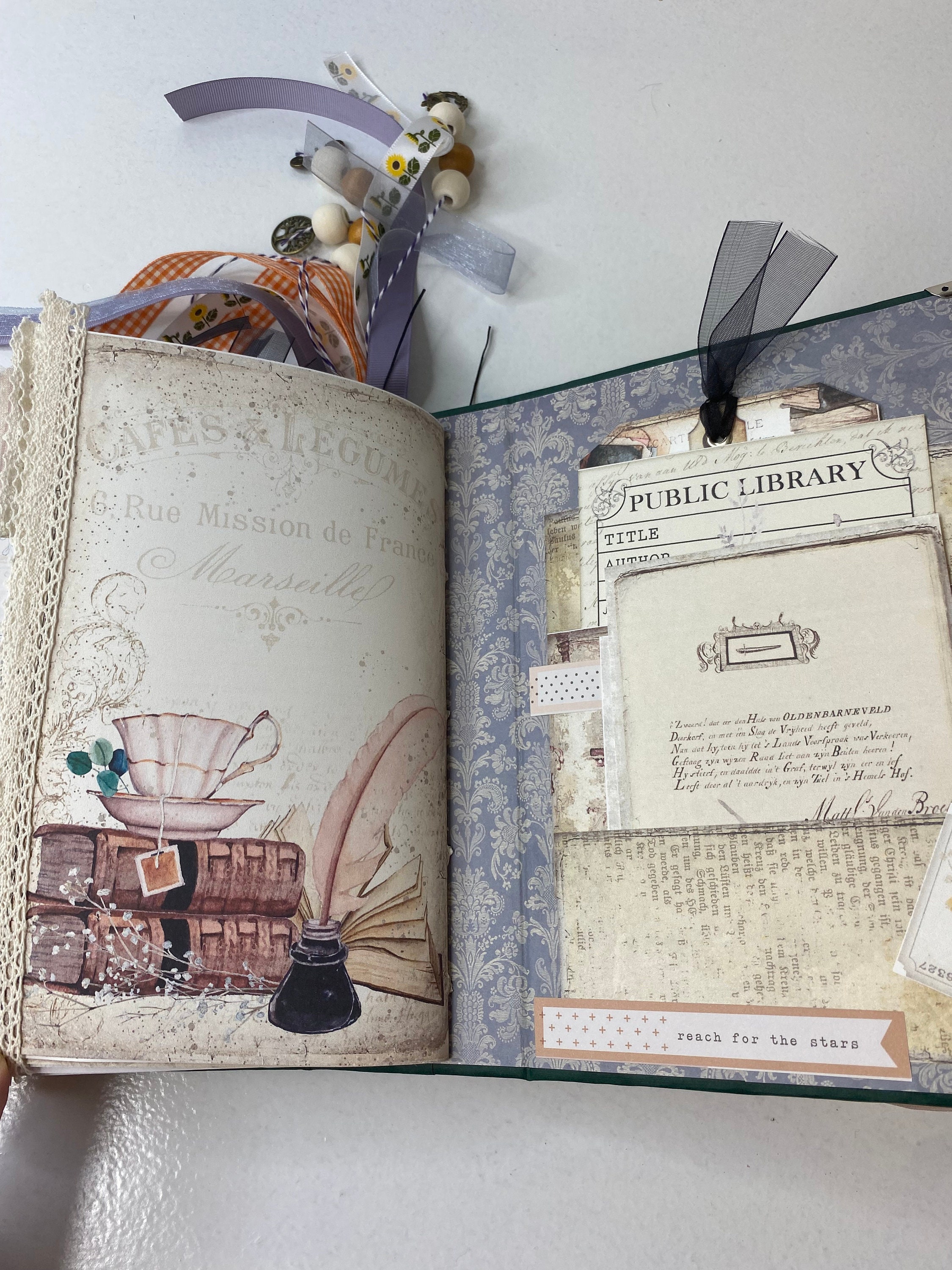 Book Junk Journal, Handmade Gift, Scrapbook Album, Notedaisyco ...