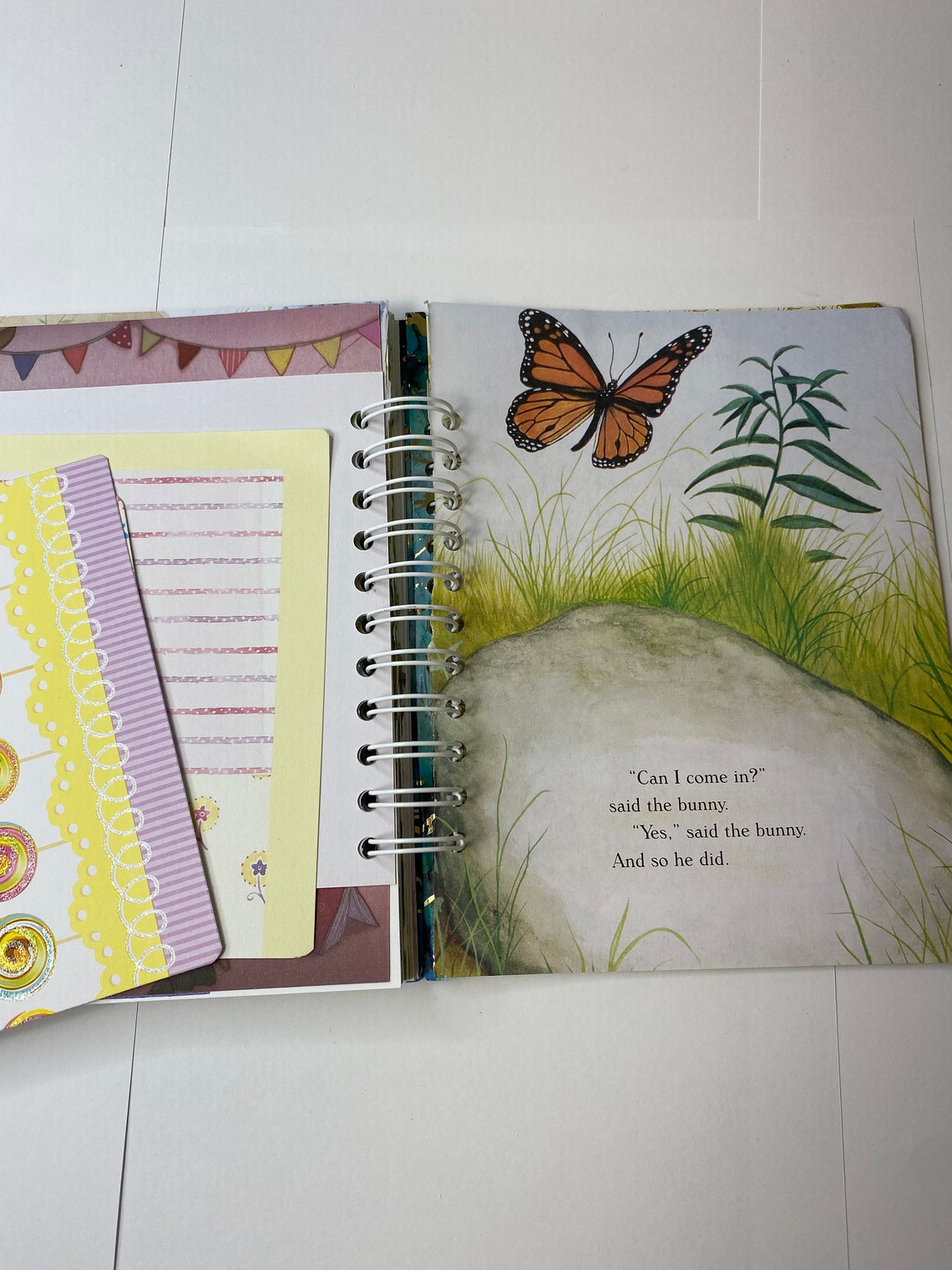 Spring Rabbit Journal, Home for a Bunny, Gift for Her, Handmade, Gift ...