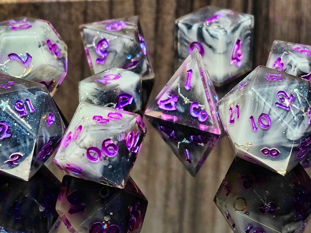 Cosmic Wanderer, 9 Piece, Sharp Edged Dice Set, TTRPG, DND, - Etsy