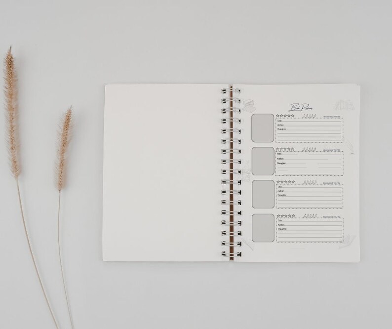 Printable Book Review Journal Page: Star & Spice Rating (a4/letter PDF ...