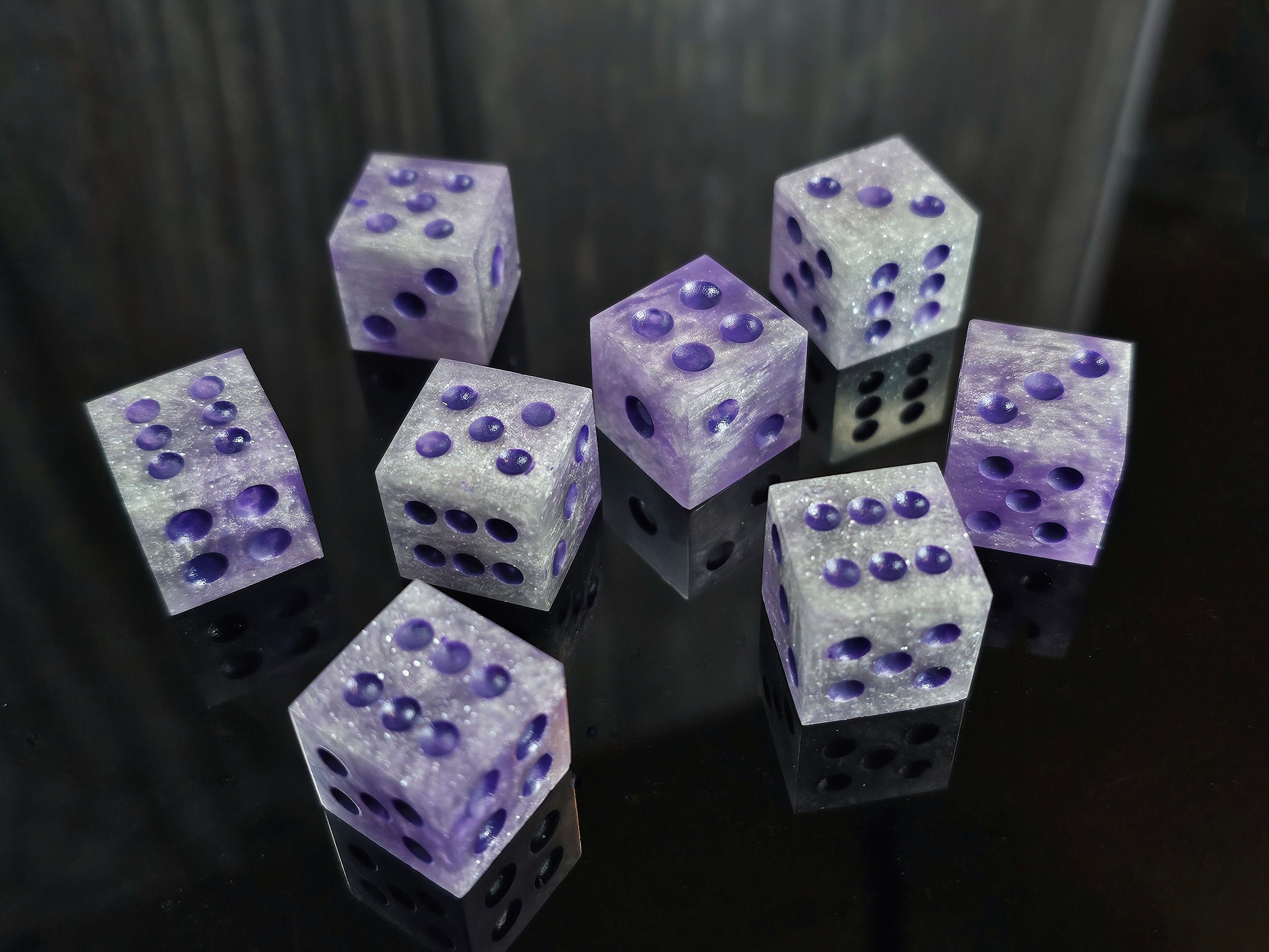 8 Piece Pip Style Dice TTRPG Game Night Family Games - Etsy