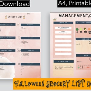 Grocery List + Halloween Grocery List Inclusive!!! - Etsy