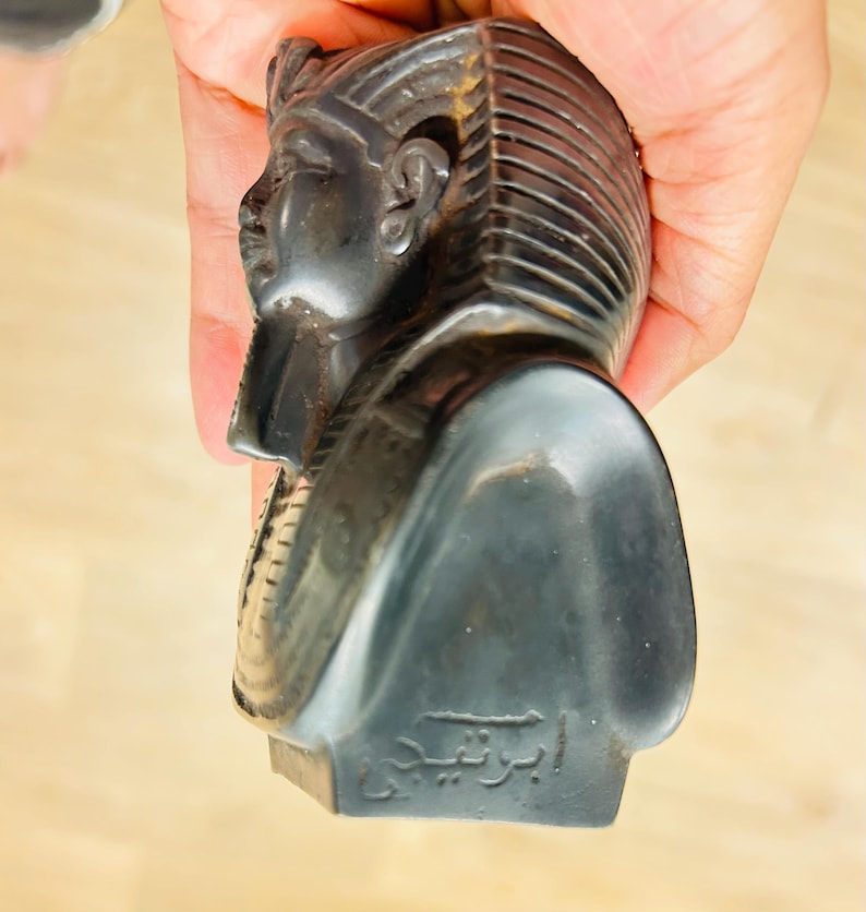 Vintage King Tut Bust | Metallic Resin Pharaoh Statue - Etsy