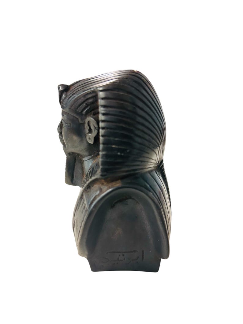 Vintage King Tut Bust | Metallic Resin Pharaoh Statue - Etsy