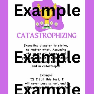 Cognitive Distortion Flash Cards, CBT Cards, Cognitive Behavioral ...