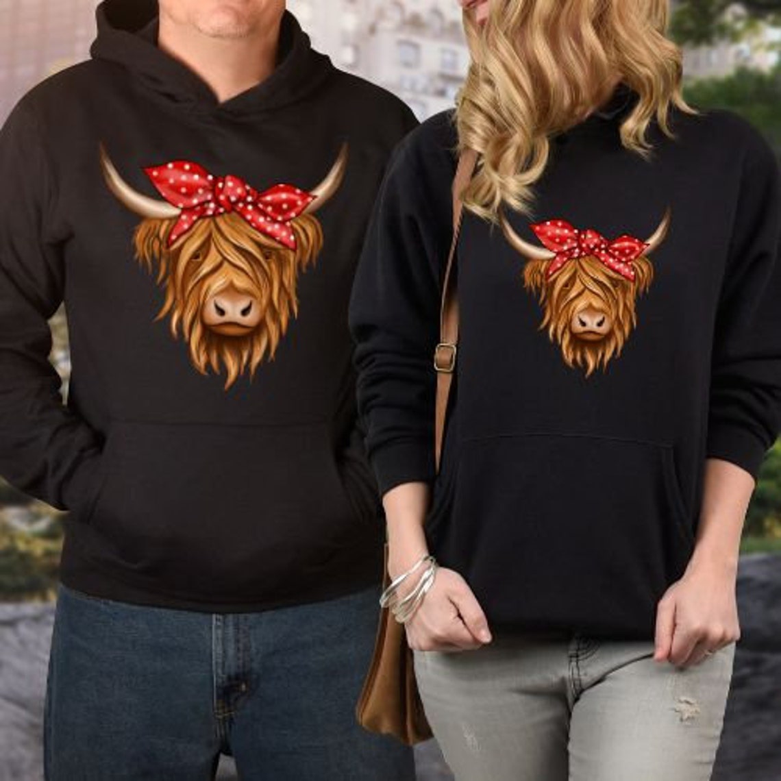 Highland Cow Western Design Red Bandana PNG - Digital Download for ...