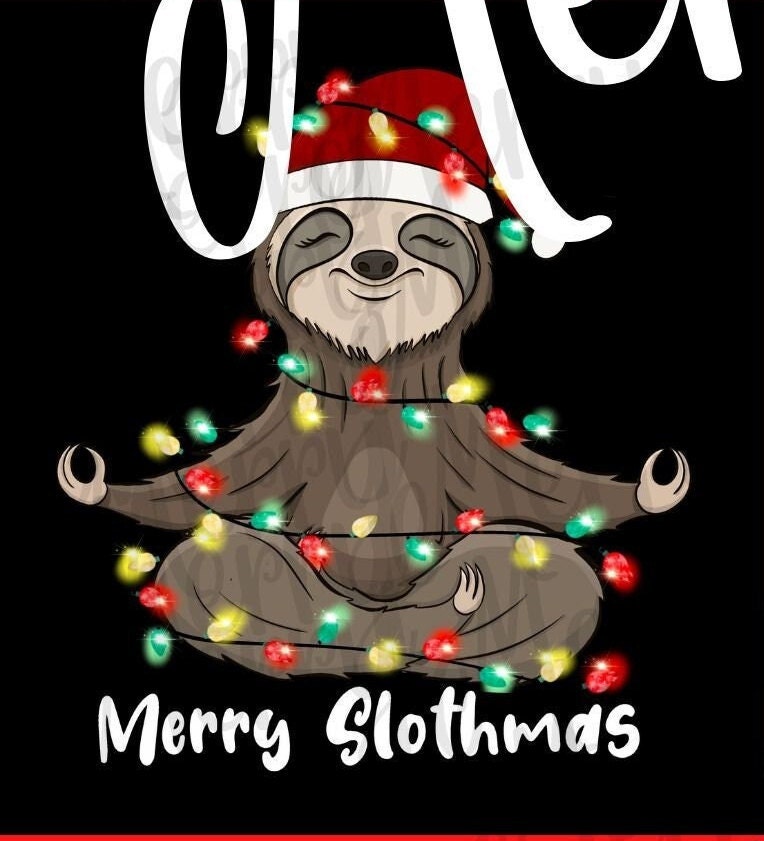 Christmas Sloth, Merry Slothmas ,christmas PNG, Digital Download, Merry ...