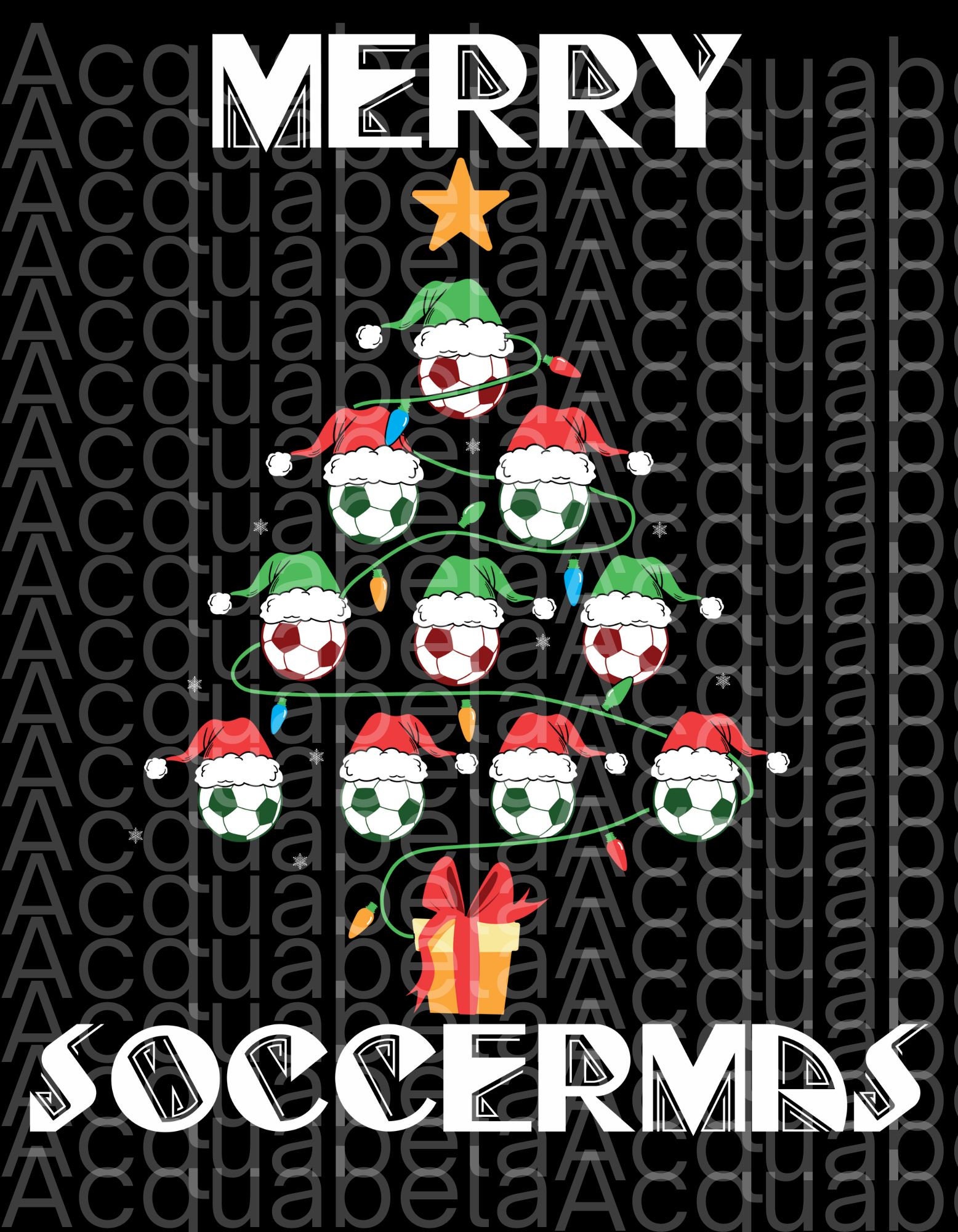 Soccer Christmas Tree PNG, Soccer Lover Xmas Tree , Soccer Christmas ...