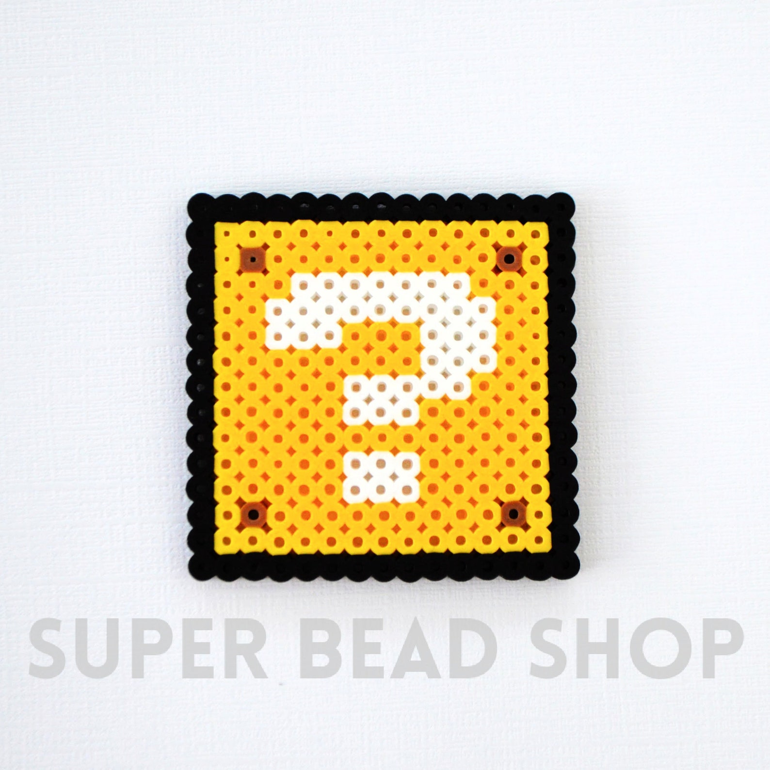 Super Mario Question Block Perler Pixel Art - Etsy