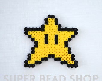 SUPER MARIO BROS. 3D Star pixel Bead Figure - Etsy