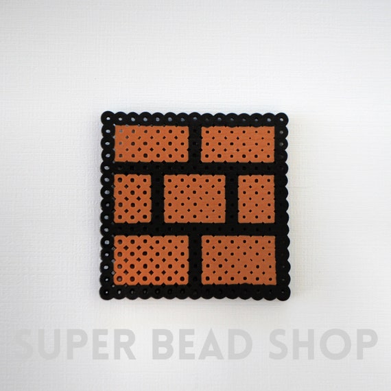Super Mario Brick Block Perler Pixel Art - Etsy