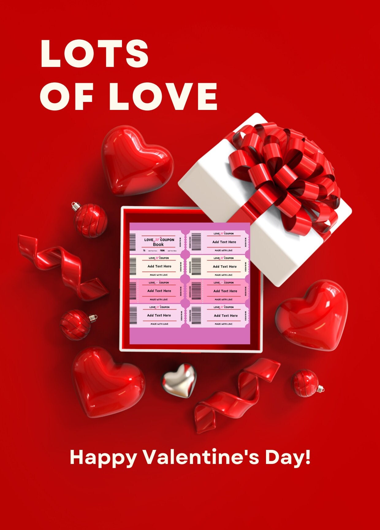 Customizable Love Coupon Book | Valentines Day Gift| Printable Love ...