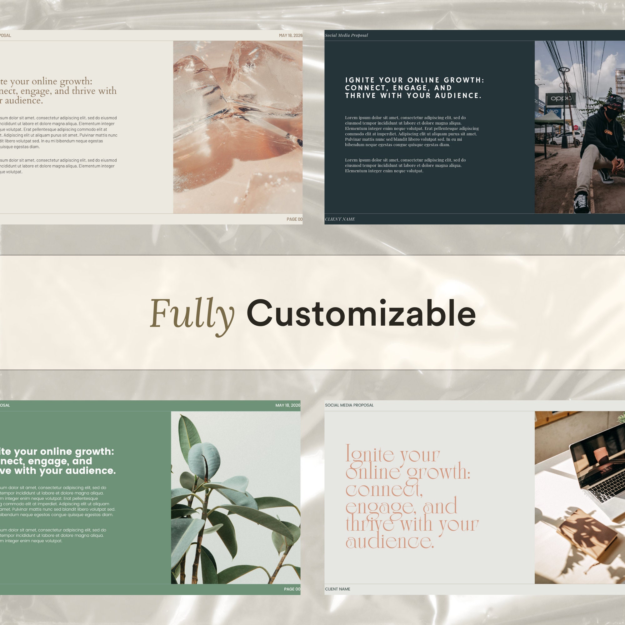 Social Media Client Proposal Template Canva Template Business Proposal Social Media Managers ...