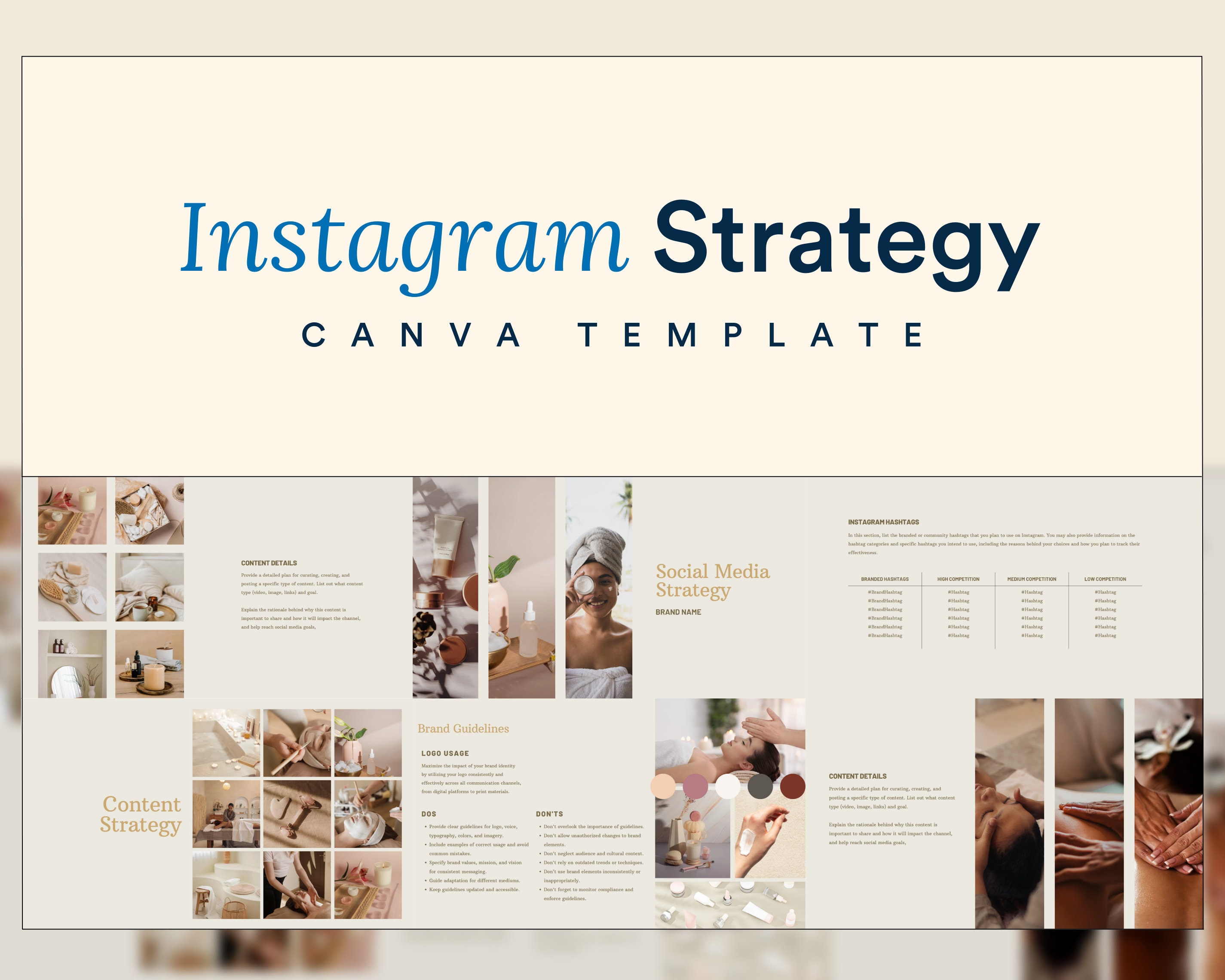 Instagram Strategy Canva Template Social Media Strategy - Etsy UK