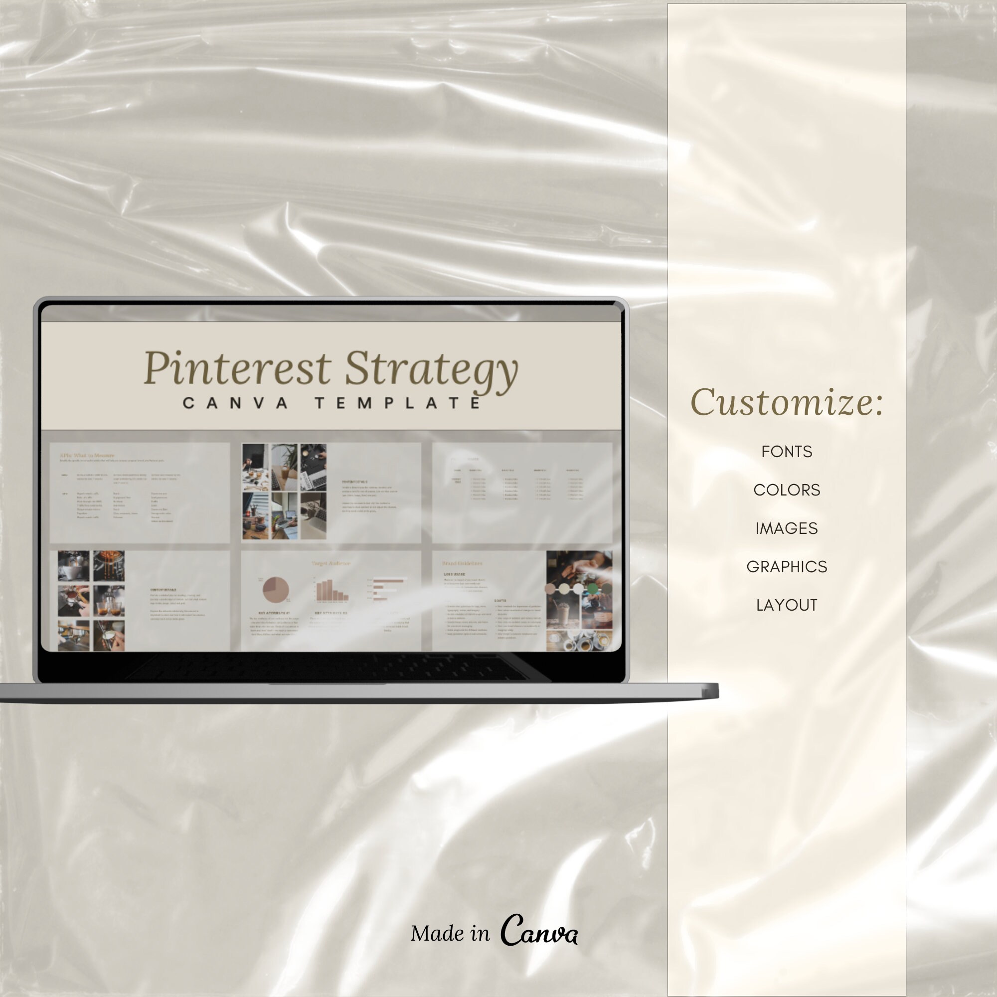 Pinterest Strategy Canva Template Social Media Strategy Marketing ...