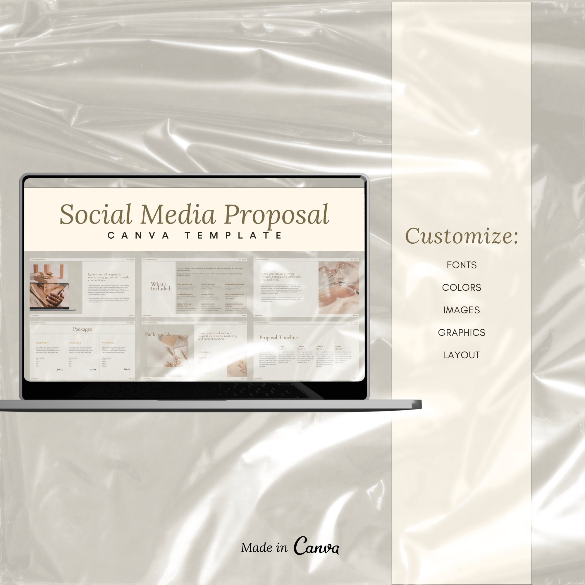 Social Media Client Proposal Template | Canva Template | Business Proposal | Social Media ...