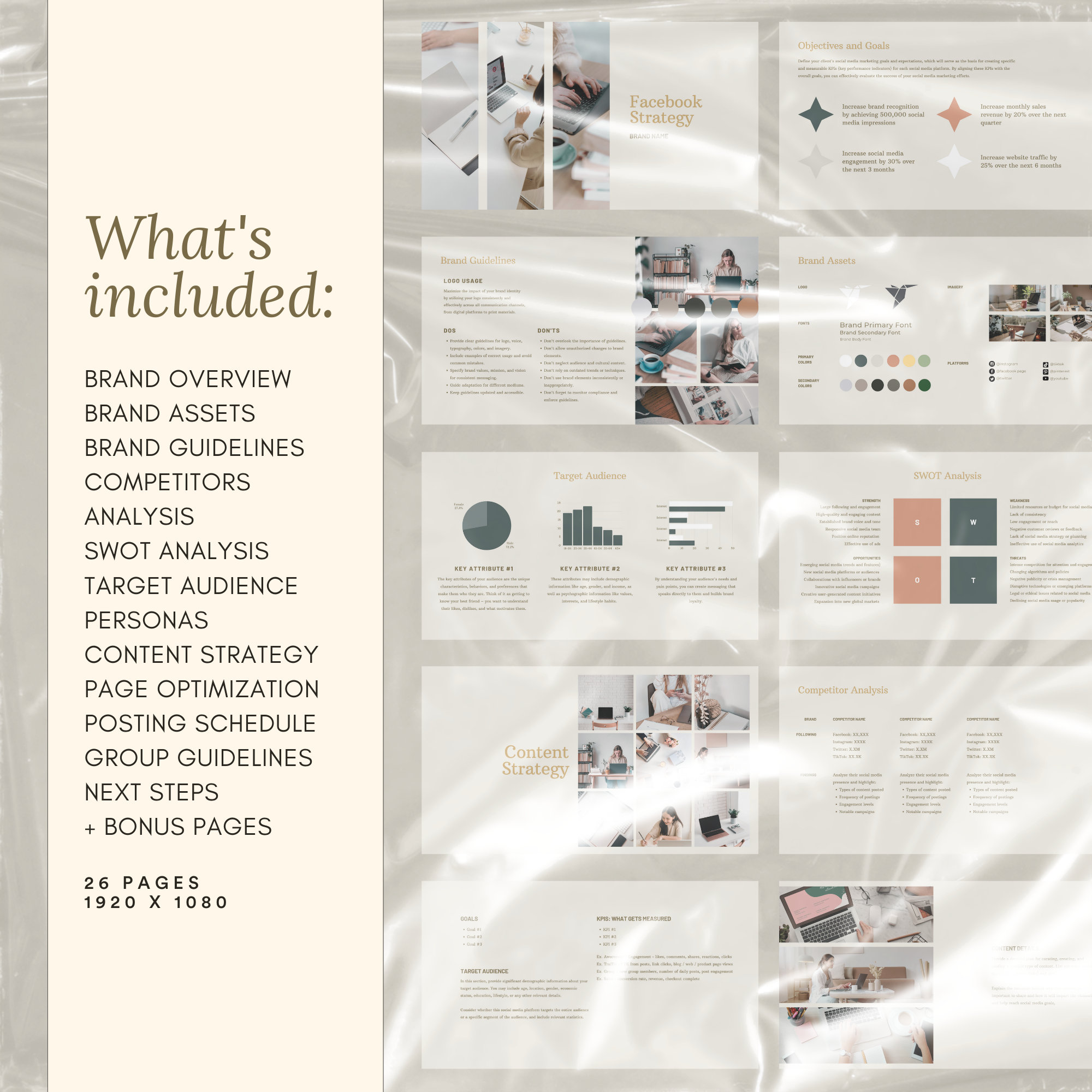 Facebook Strategy Template Social Media Strategy Marketing Strategy ...