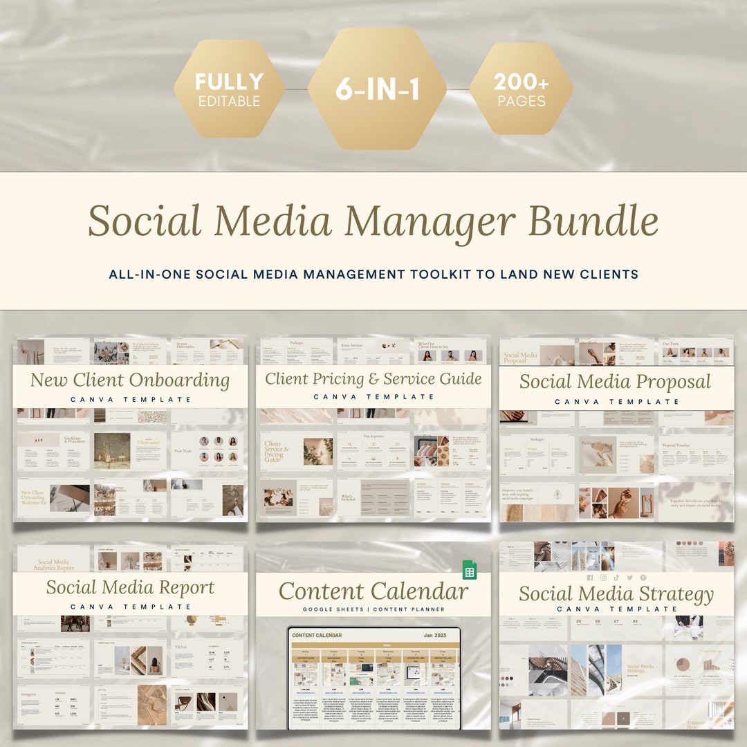 Social Media Manager Toolkit Bundle | Social Media Strategy | New ...