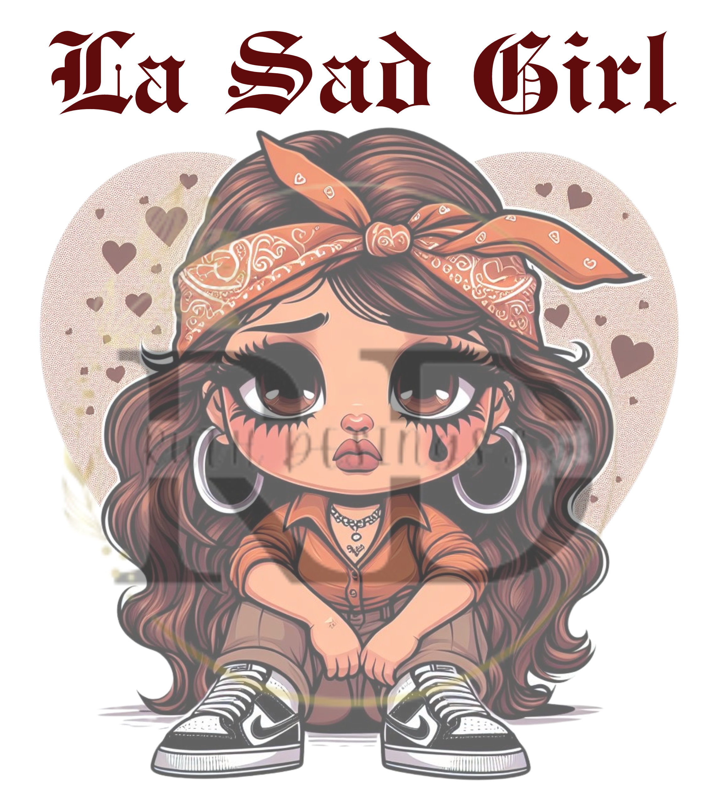 La Sad Girl Chicano PNG - Etsy