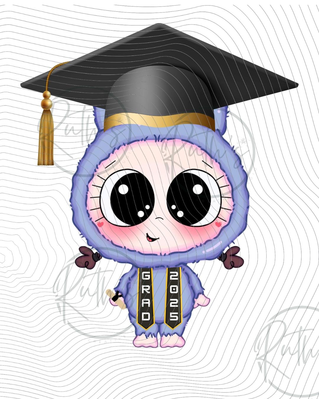 Labubu Graduation PNG / Labubu Graduation Day Topper for Bouquets and ...