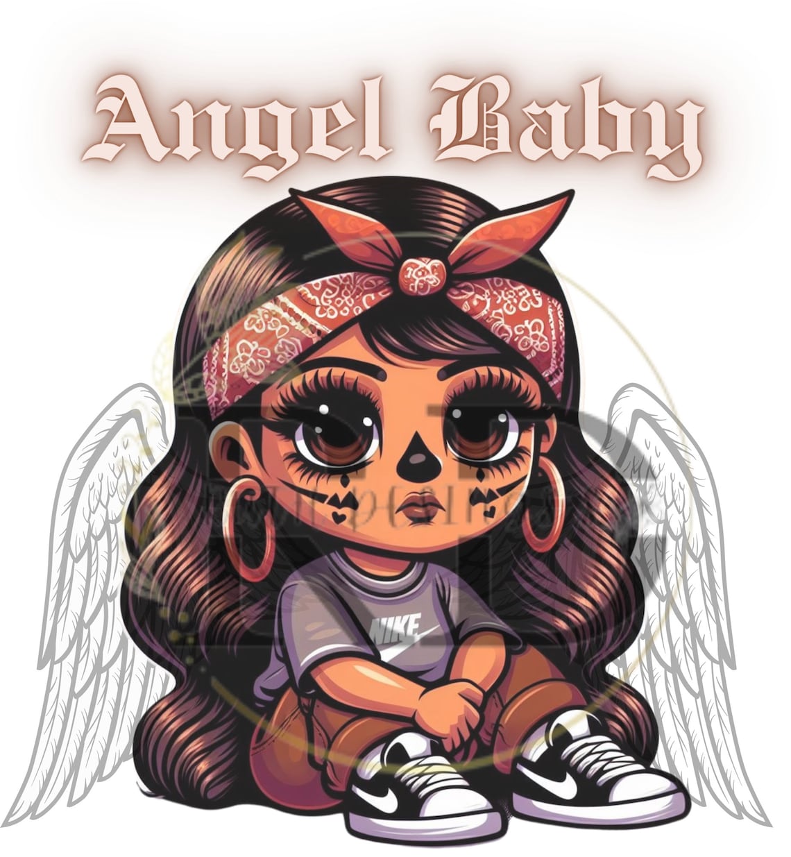 Angel Baby Chicana PNG Old Skool - Etsy