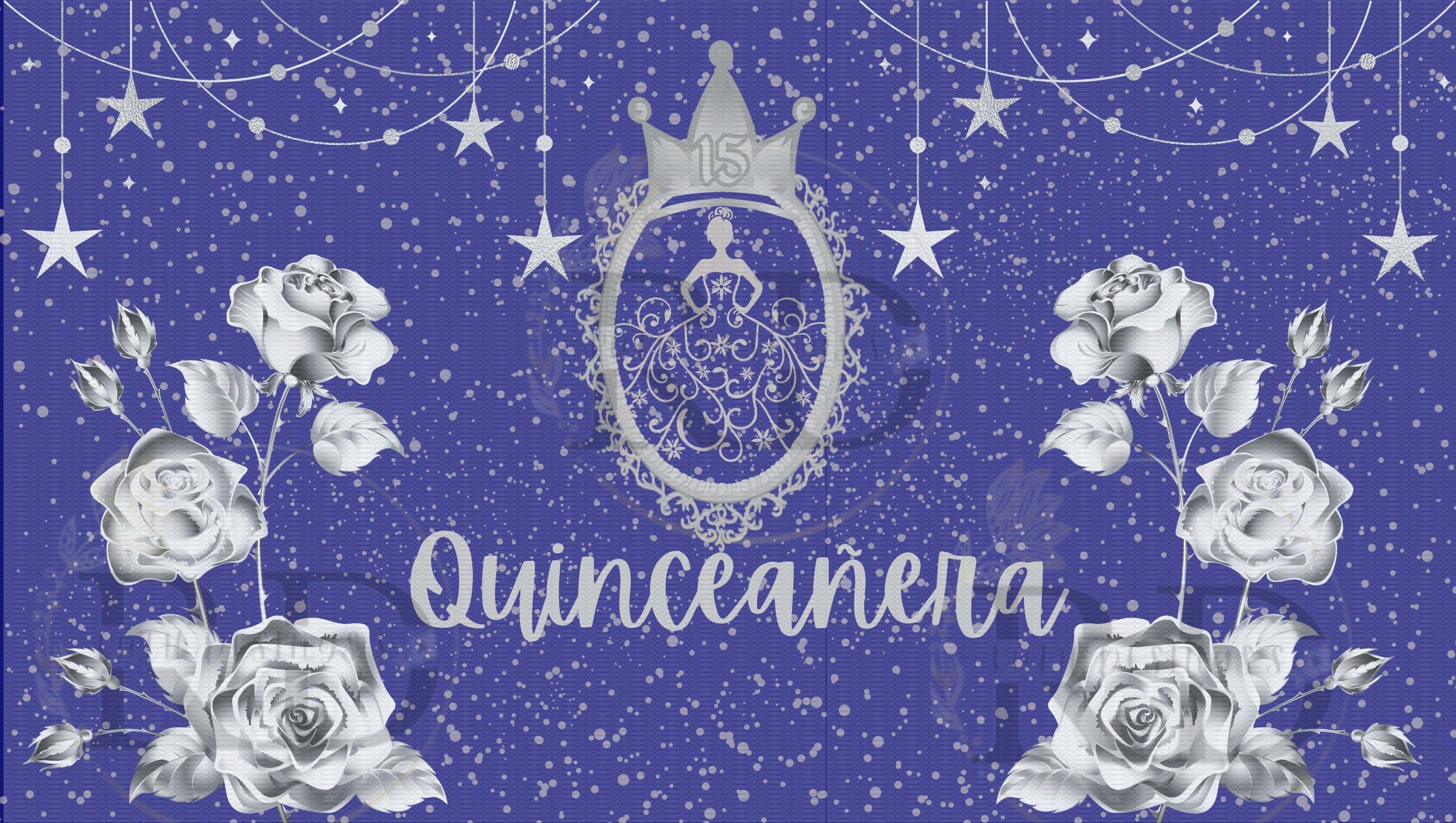 Navy Blue & Silver Mis Quince Años 16oz Tumbler Wrap, Quinceañera ...